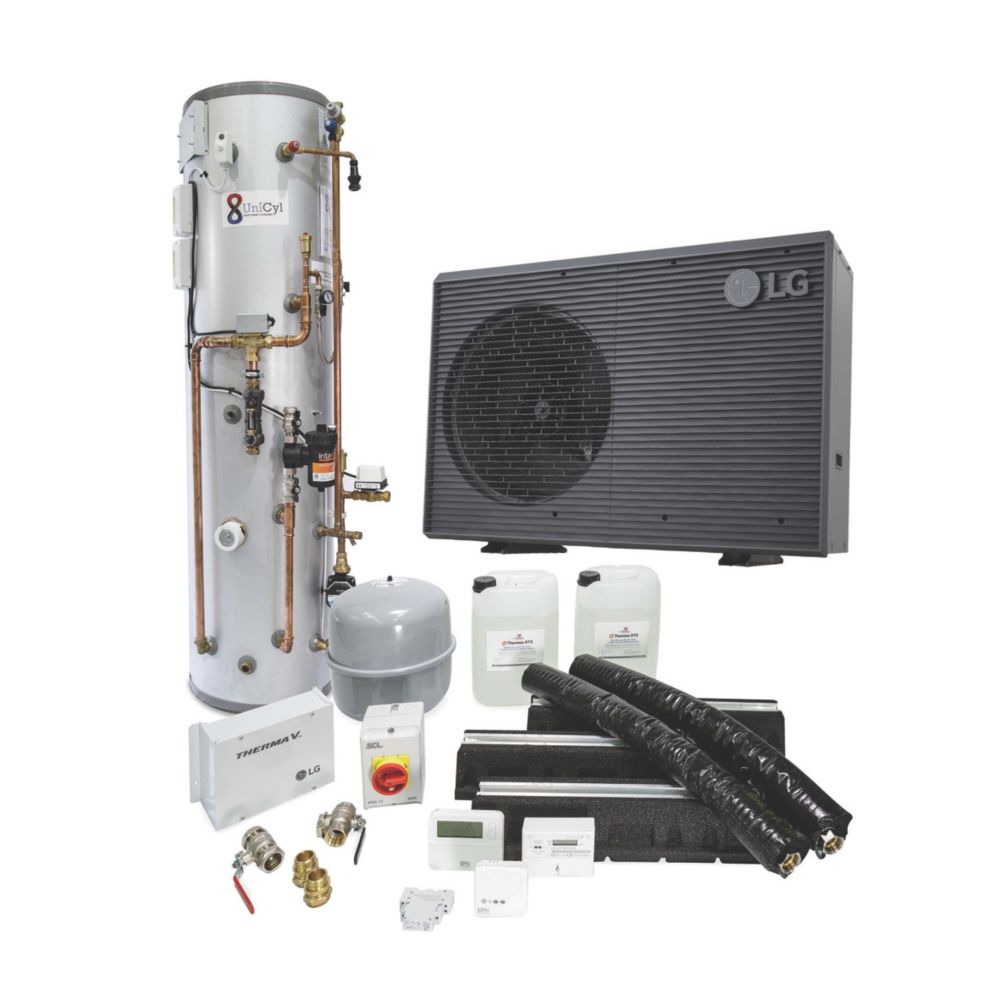 LG Therma V R32 S Series 14kW Air-Source Pre-Plumbed Heat Pump Kit ...