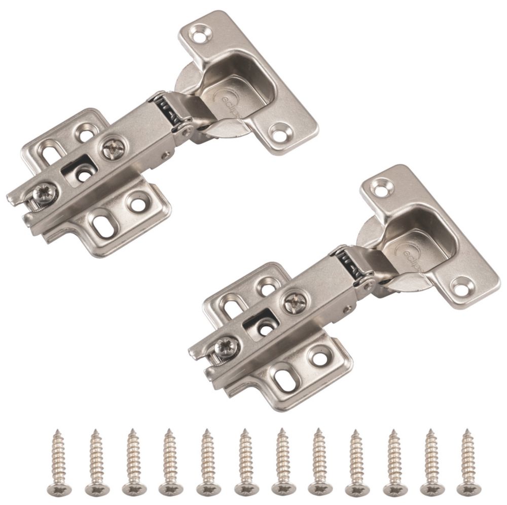 Eclipse 99016 Steel 105° Concealed Hinges 64mm 2 Pack - Screwfix
