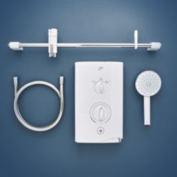 Mira Sport White/Chrome 9kW Electric Shower - Screwfix