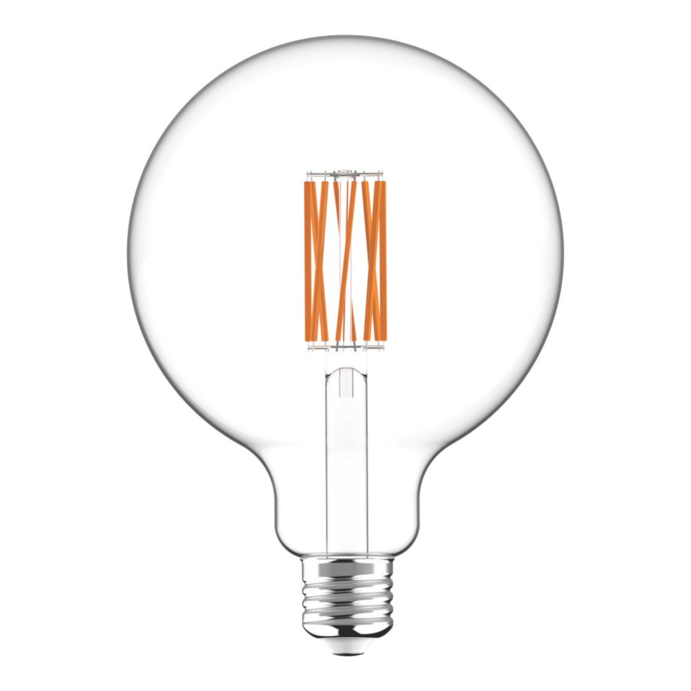 LAP E27 G125 LED Virtual Filament Light Bulb 806lm 3.8W - Screwfix