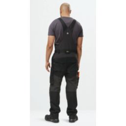 Snickers 6051 - Stretch Bib & Brace Overalls Black Medium 36" W 32" L ...
