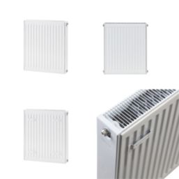 Flomasta 600mm x 600mm 3499BTU White Type 22 Convector Radiator - Screwfix