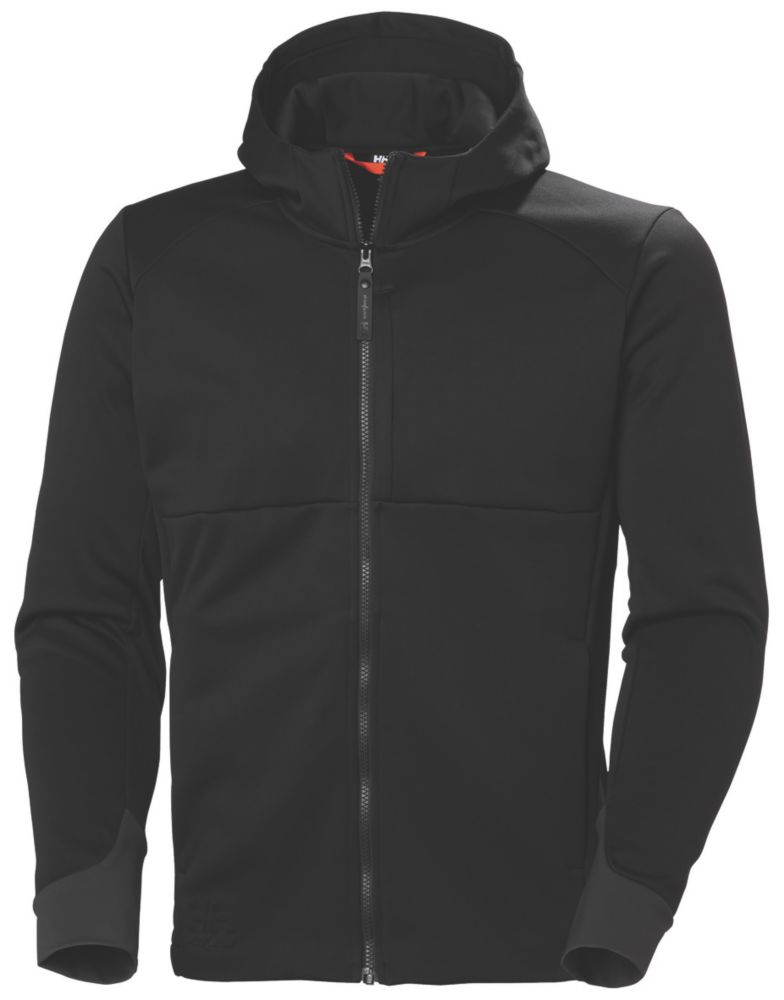 Helly Hansen Tech Hooded Midlayer Jackets Black 2X Large 48" Chest - Screwfix