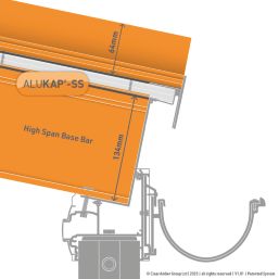 ALUKAP-SS White 0-100mm High Span Glazing Wall Bar 2400mm x 58mm - Screwfix