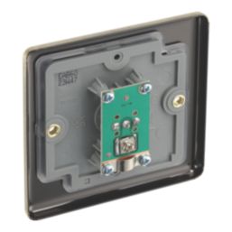 LAP 1-Gang F-Type Coaxial TV / FM Socket Antique Brass - Screwfix