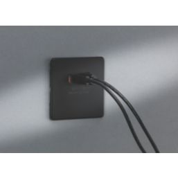 Knightsbridge 5A 63W 3-Outlet Type A & C USB Socket Matt Black with ...