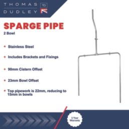 Thomas Dudley Ltd 2-Bowl Urinal Sparge Pipes - Screwfix