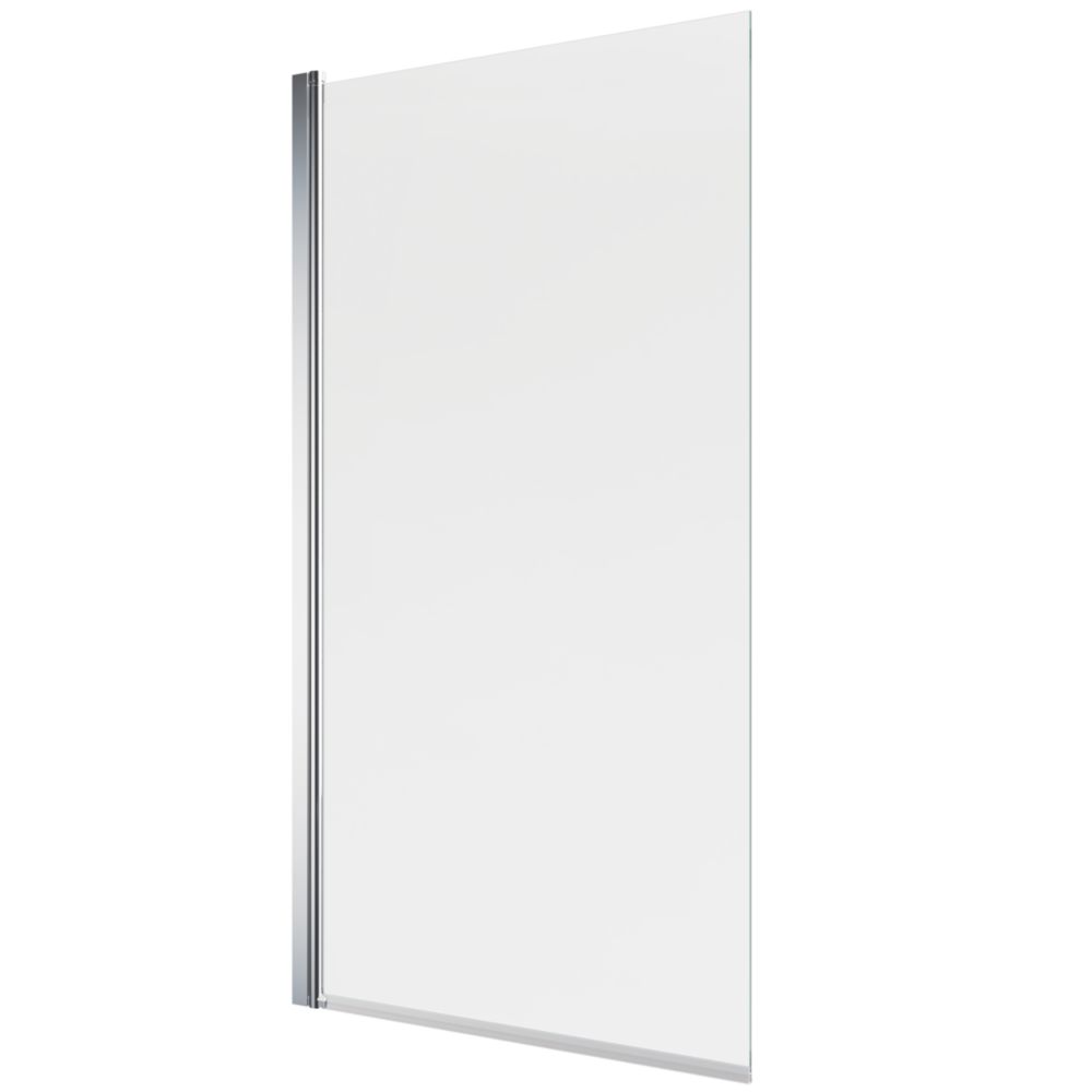 Mira Elevate Semi-Frameless Chrome Square Bathscreen 800mm x 1450mm ...