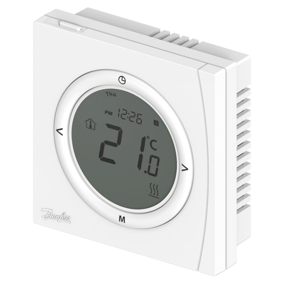 Danfoss TP5001 1-Channel Wired Programmable Room Thermostat - Screwfix