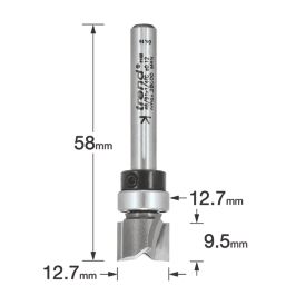 Trend 46/91X1/4TC 1/4" Straight Router Cutter 12.7mm x 9.5mm - Screwfix
