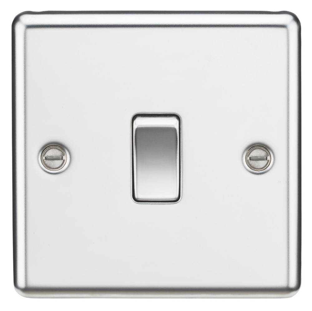 Knightsbridge 10AX 1-Gang Intermediate Switch Polished Chrome - Screwfix