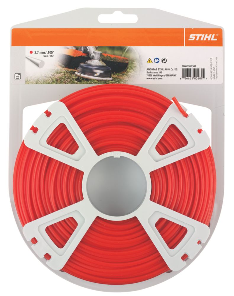 STIHL Round Mowing Line 2.7mm x 65m - Screwfix