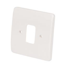 MK Grid Plus 1-Module Grid Faceplate White - Screwfix