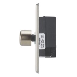 Contactum iConic 1-Gang 2-Way Dimmer Switch Brushed Steel - Screwfix