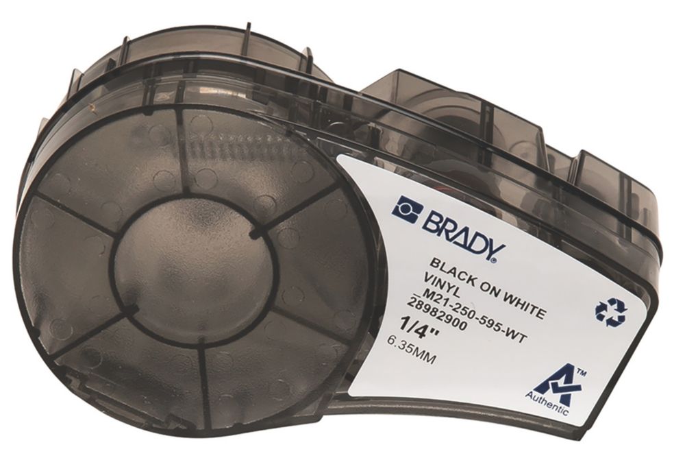 Brady 139744 Indoor Outdoor Vinyl Labels 6.35mm x 6.4m - Screwfix