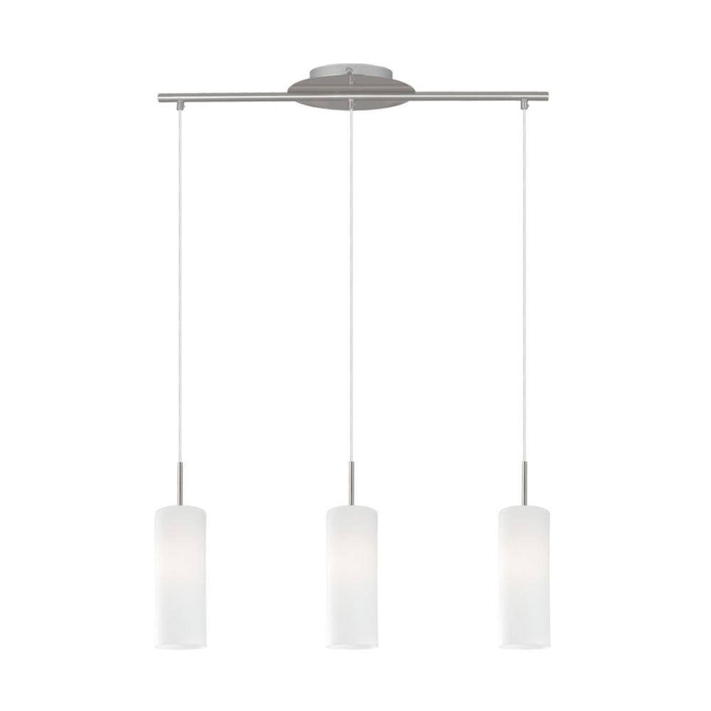 Eglo Troy 3 Pendant Light Satin Nickel - Screwfix
