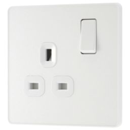 British General Evolve 13A 1-Gang SP Switched Socket Pearlescent White ...