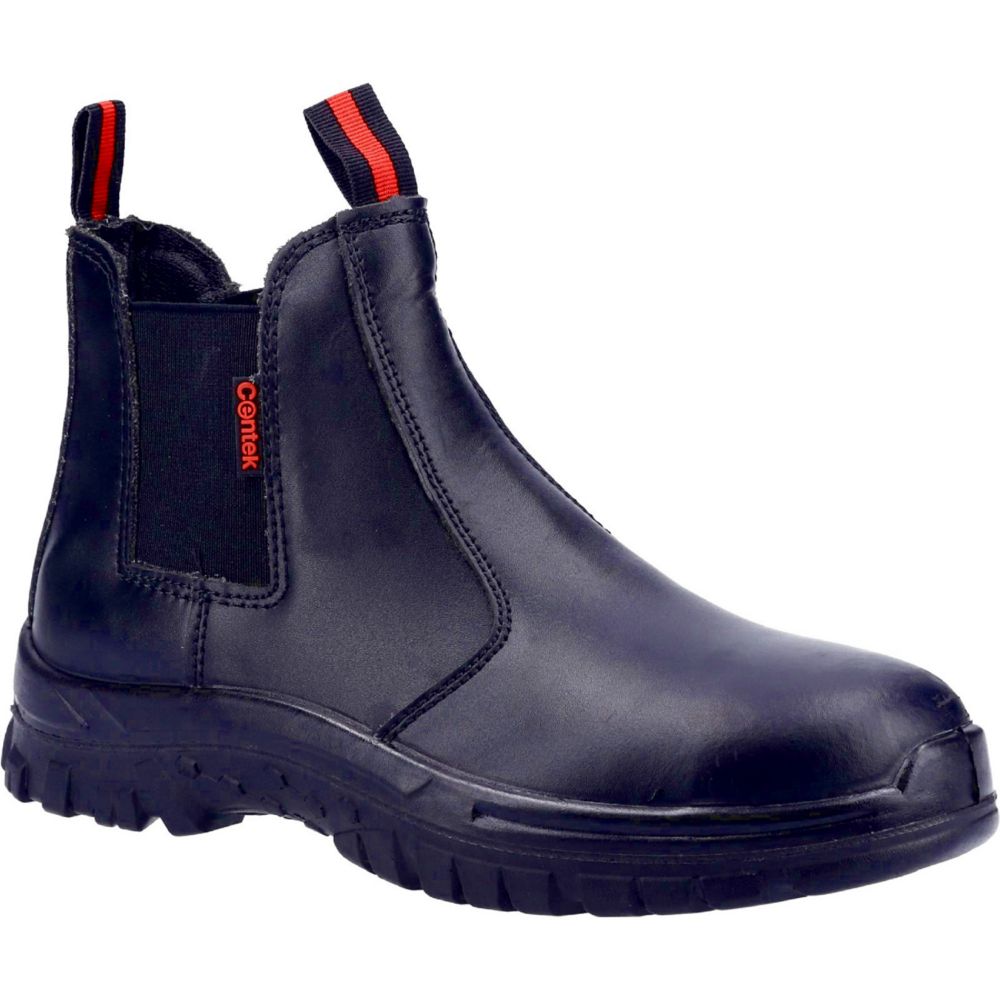 Centek FS316 Size 5 Black Steel Toe Cap Safety Dealer Boots - Screwfix