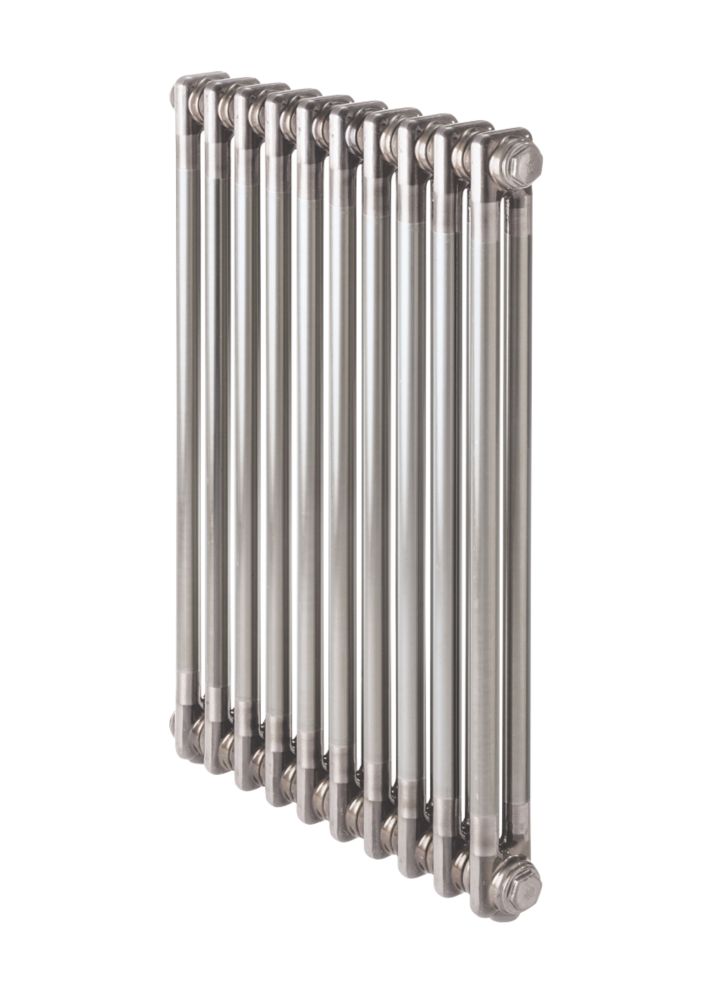 Acova 600mm x 812mm 2628BTU Raw Metal Horizontal 2 Column Radiator ...