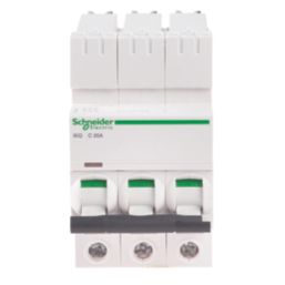 Schneider Electric IKQ 20A TP C Curve 3-Phase MCB - Screwfix