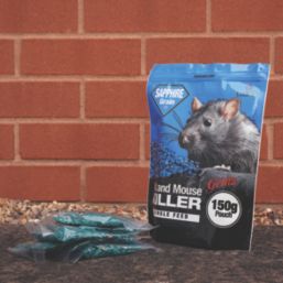 Sapphire Grain Rodent Rat & Mouse Killer Grain Bait 25g 6 Pack - Screwfix