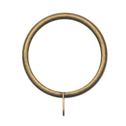 Renaissance Antique Brass Metal Curtain Rings 28mm 8 Pack - Screwfix