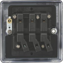 Knightsbridge 10AX 1-Gang TP Fan Isolator Switch Matt Black with Black ...