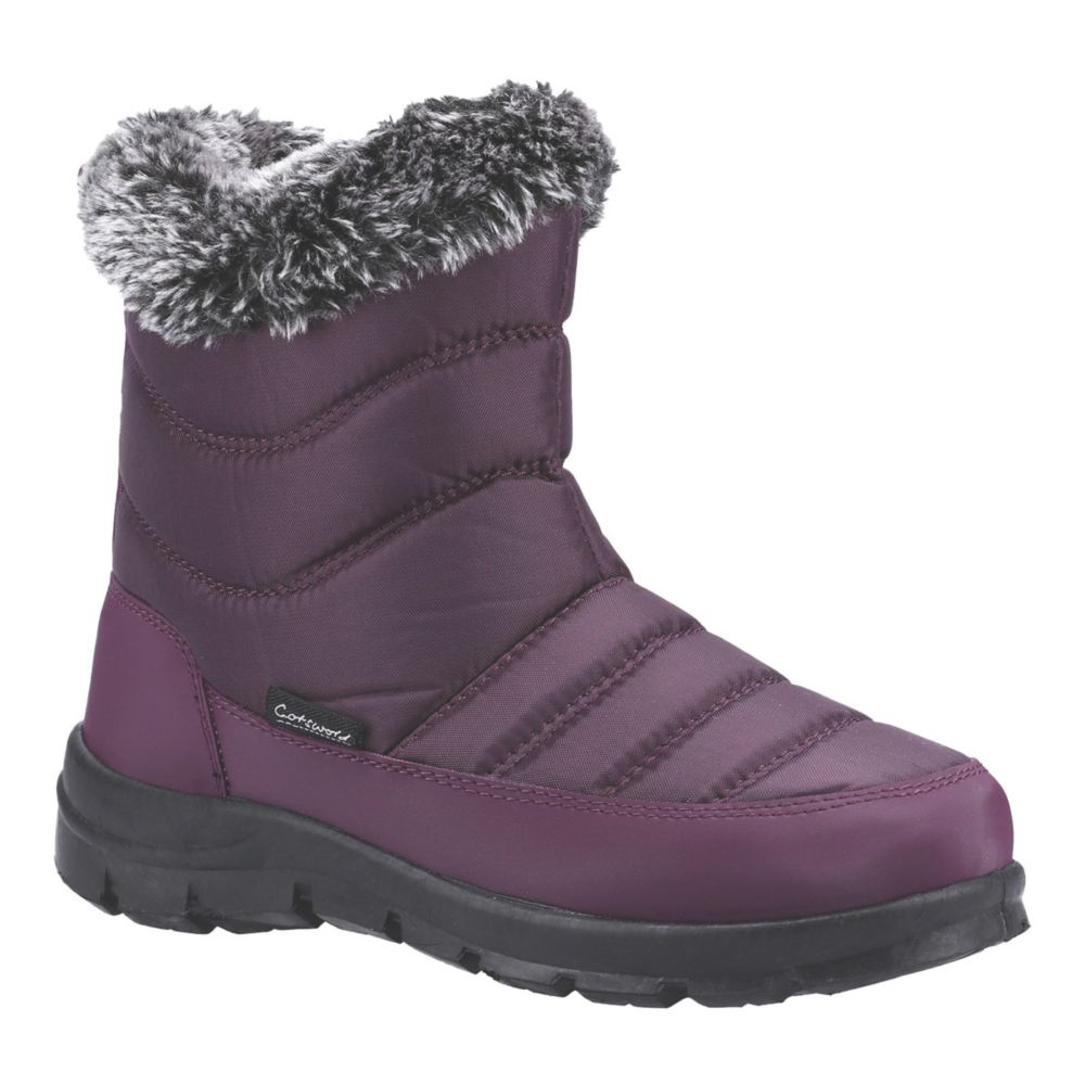 Cotswold Longleat Size 7 Womens Purple Non Safety Wellies - Screwfix