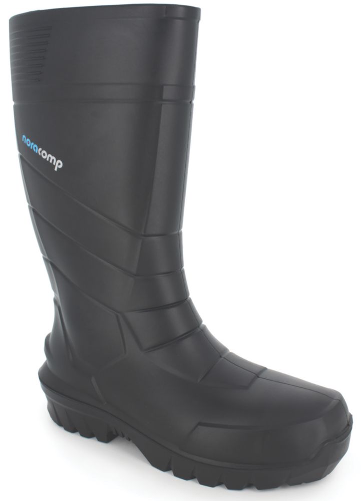 Nora Size 5 Black Safety Wellies - Screwfix