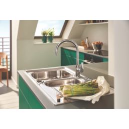 Grohe Start Curve C-Spout Pull-Out Kitchen Tap Chrome - Screwfix