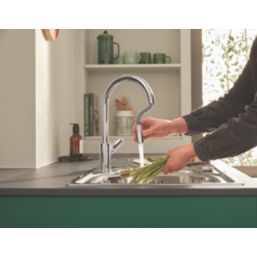 Grohe Start Curve C-Spout Pull-Out Kitchen Tap Chrome - Screwfix
