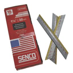 Senco Galvanised Finish Nails 15ga x 32mm 4000 Pack - Screwfix