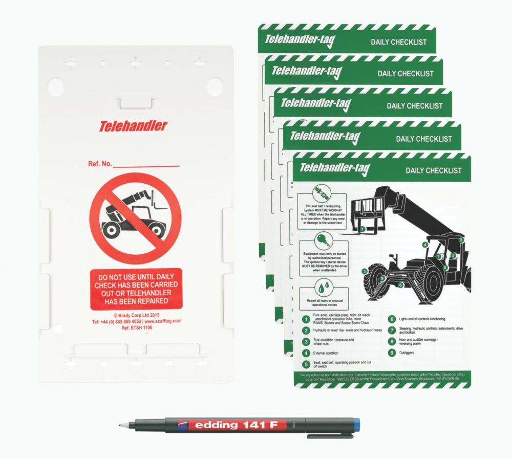 Scafftag Telehandler Tag Kit 7 Pieces - Screwfix