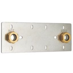 Highlife Bathrooms In-Wall Shower Fixing Plate Chrome - Screwfix