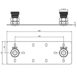 Highlife Bathrooms In-Wall Shower Fixing Plate Chrome - Screwfix