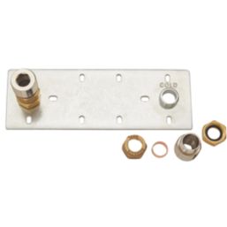 Highlife Bathrooms In-Wall Shower Fixing Plate Chrome - Screwfix