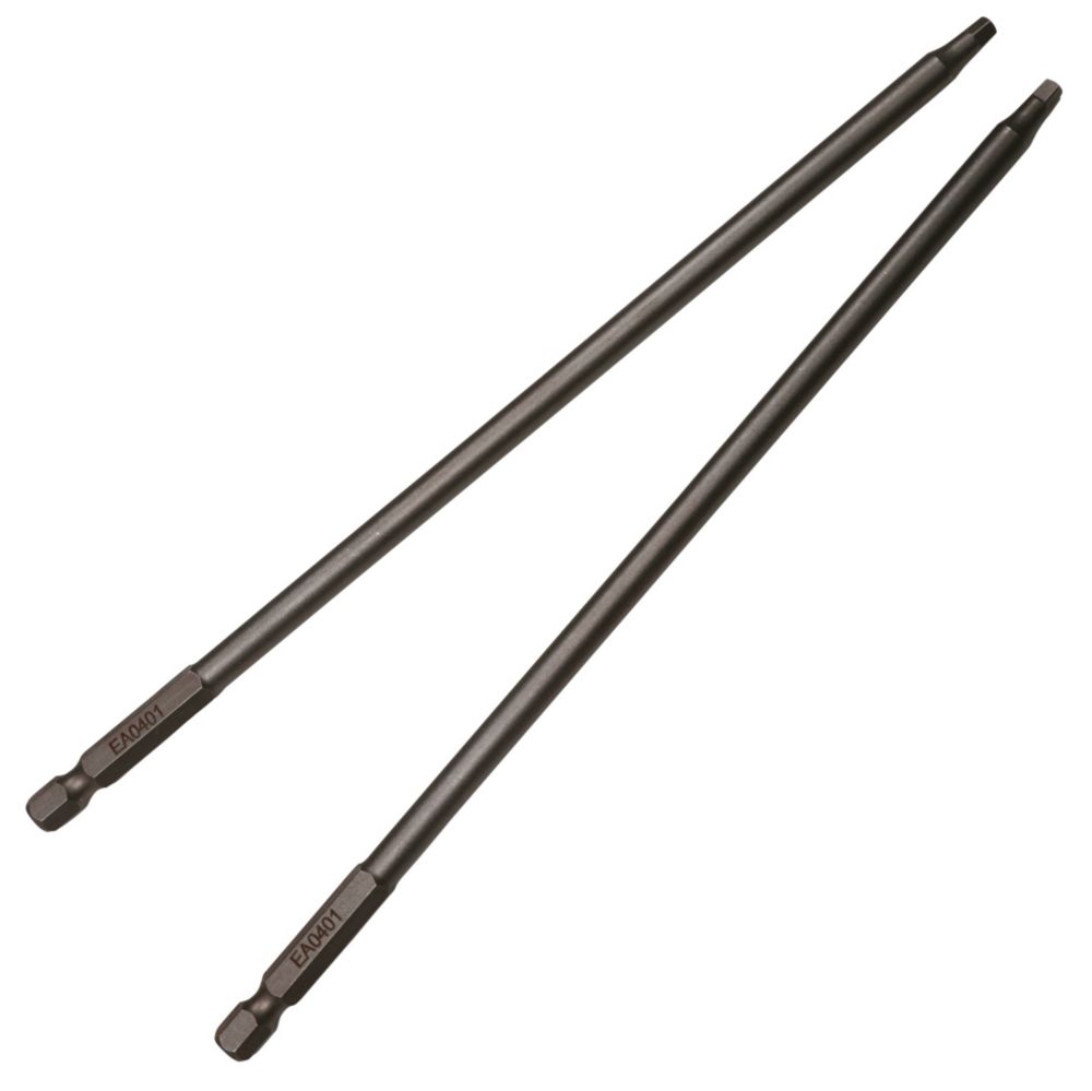 Senco DS722 1/4" 200mm Hex Shank SQ2 Screwdriver Bits 2 Pack - Screwfix