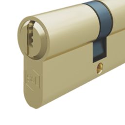 Smith & Locke 6-Pin Cylinder Lock 45-50 (95mm) Brass - Screwfix
