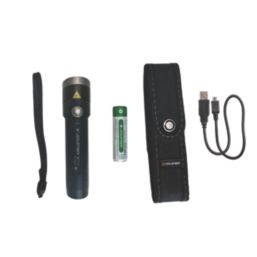 LEDlenser MT10 Rechargeable LED Torch Black 1000lm - Screwfix