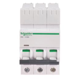 Schneider Electric IKQ 63A TP C Curve 3-Phase MCB - Screwfix