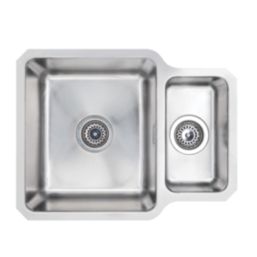 Metis Brown Fleck Kitchen Worktop with 1.5 Bowl Stainless Steel Sink ...