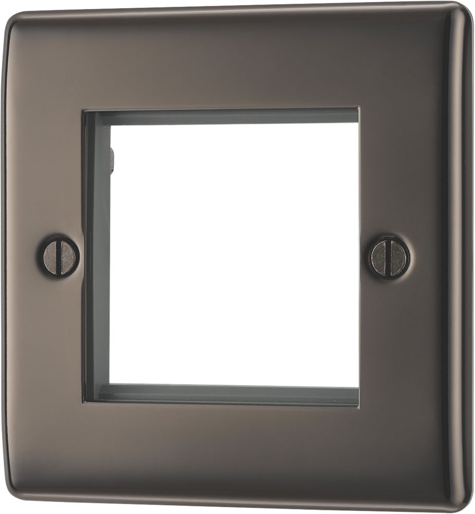 British General Nexus Metal 2-Module Modular Faceplate Black Nickel ...