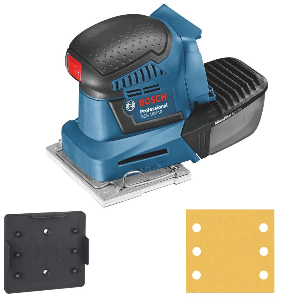 Bosch GSS 18V-10 18V Li-Ion Cordless Orbital Sander - Bare - Screwfix