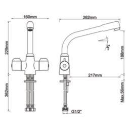 Vardar Mono Mixer Kitchen Tap Chrome - Screwfix