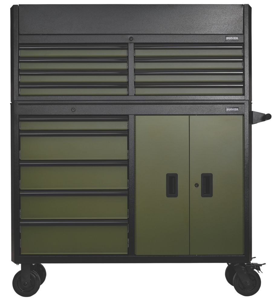 Bunker 13-Drawer Modular Roller Cabinet & Tool Chest - Screwfix