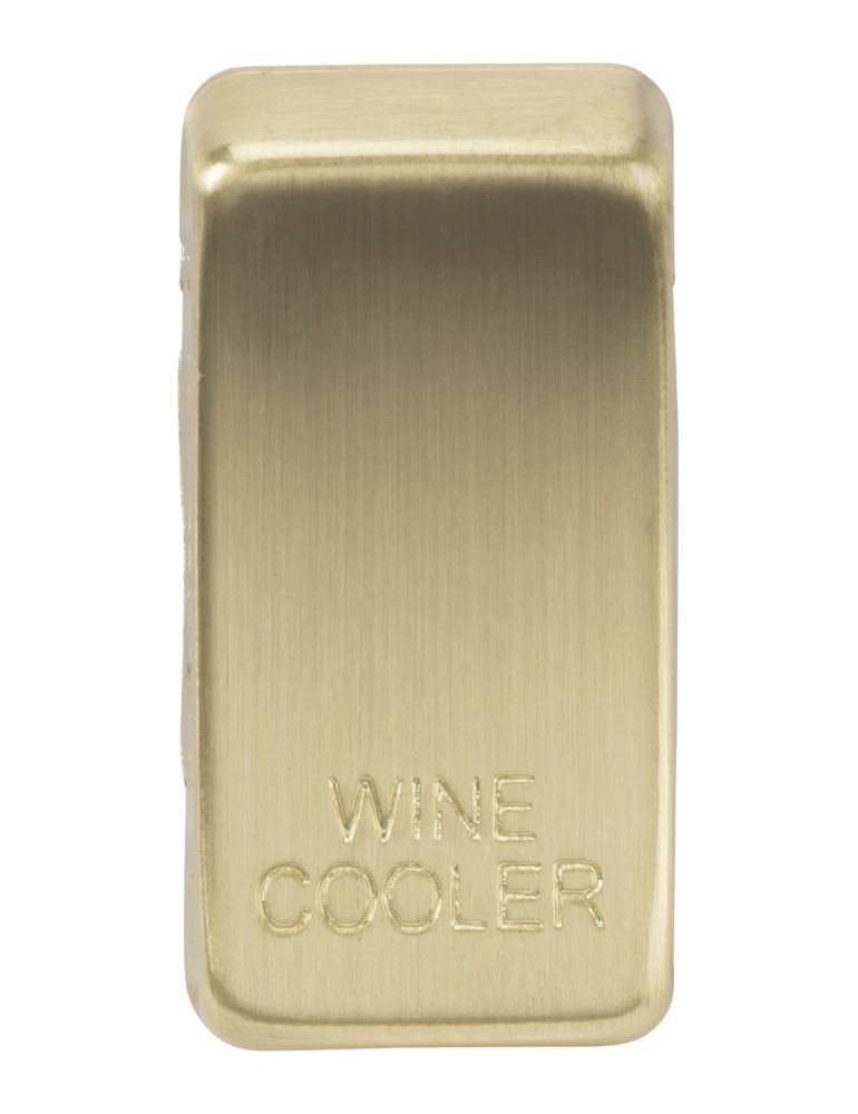 Knightsbridge 'WINE COOLER' Switch Cover Brushed Brass - Screwfix