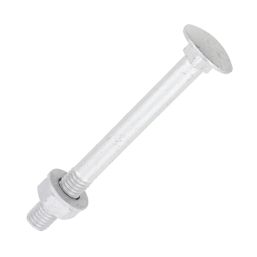 Timco Exterior Coach Bolts Carbon Steel Organic Silver Coating M10 x ...