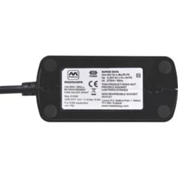 Masterplug 13A 4-Gang Switched Surge-Protected Extension Lead + 3.1A 2 ...