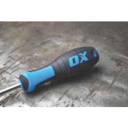 OX Pro Slotted / PZ Long Reach Screwdriver Set 2 Pieces - Screwfix