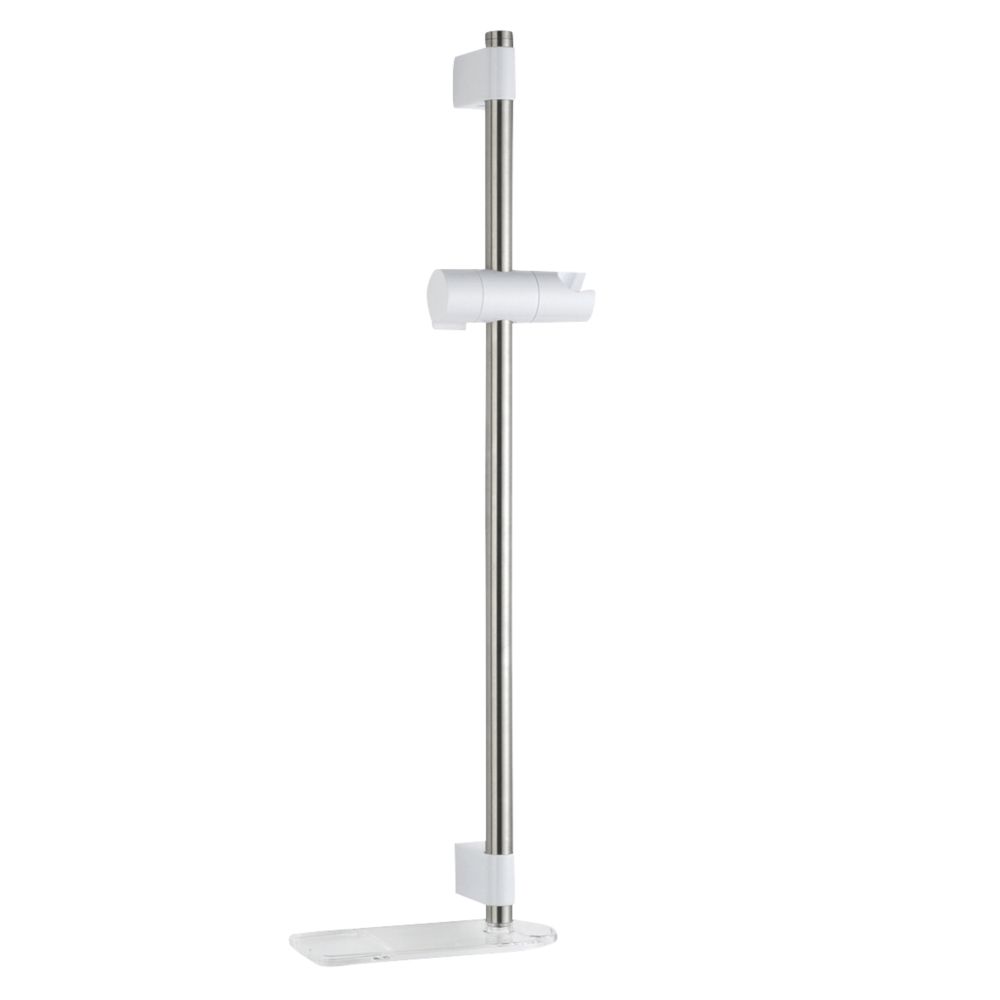 Mira Beat Slide Bar White / Chrome 654mm | Shower Riser Rails ...